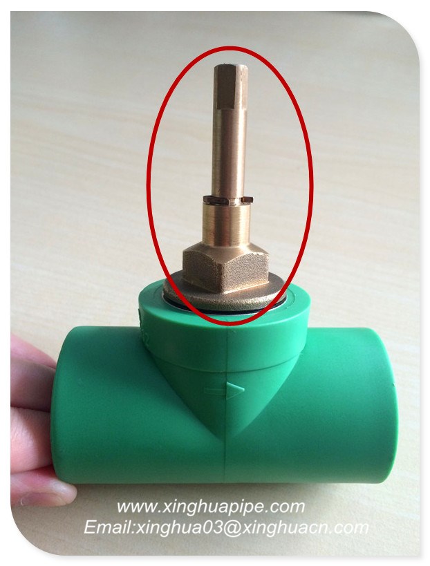 Safety PPR Stop Valve , Ppr Gate Valve Round And Equal Head Code And Shape