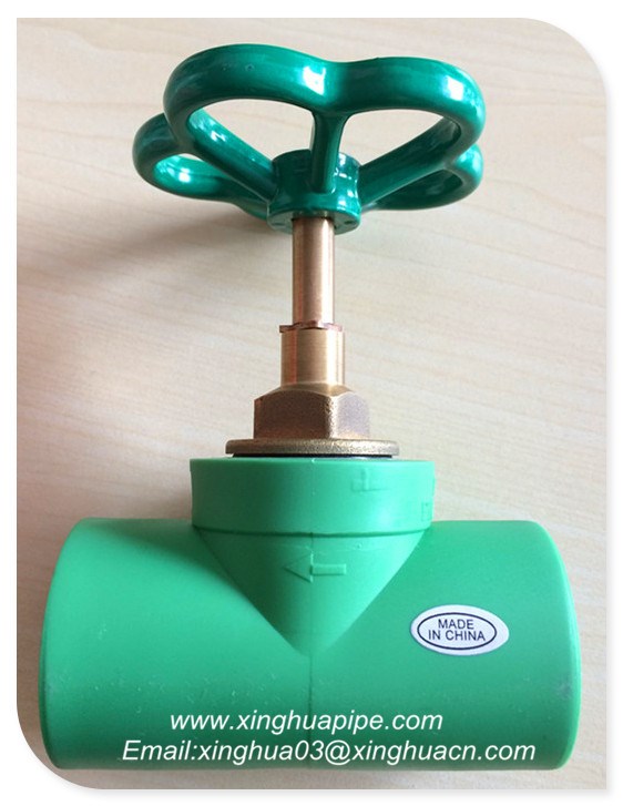 Safety PPR Stop Valve , Ppr Gate Valve Round And Equal Head Code And Shape